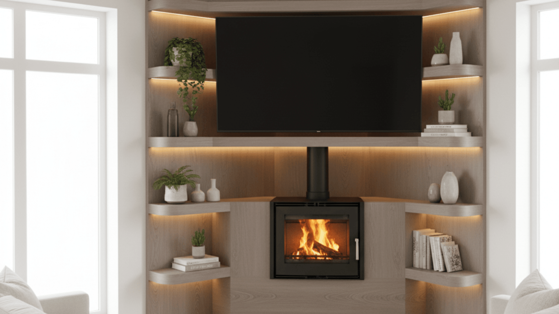 17 Log Burner Media Wall Ideas for Modern Homes - Stewart Milne Homes
