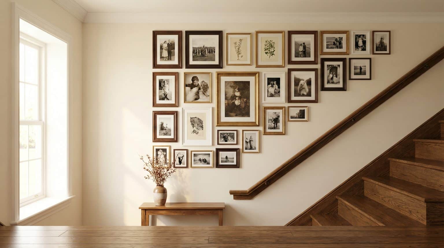 Staircase Gallery Wall Layout: Plan, Measure, Hang - Stewart Milne Homes